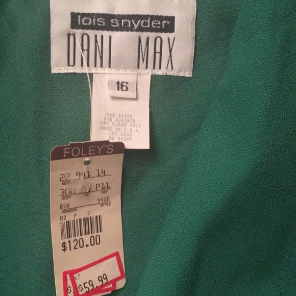 Dani Max | Jackets & Coats | Dani Max Green Black Vintage 6 Nwt 8s ...